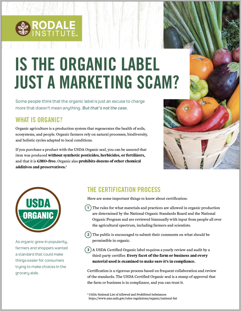 Is the Organic Label Just a Marketing Scam? - Rodale Institute